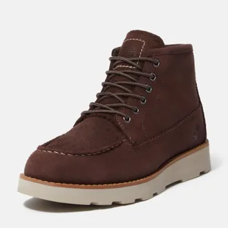 Timberland Schnürboots TIMBERLAND BRITTON MILLSMID LACE UP CHUKKA BOOT, Herren, Gr. 42, braun (schwarz braun suede), Leder, Schuhe Schnürboots, Winterstiefel, Sc