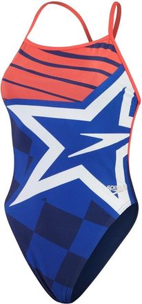 Speedo Placement Badeanzug f&uuml;r Damen (Blau)
