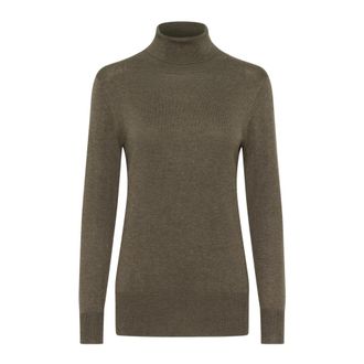 Kaffe Astrid Roll Neck Strik 500023 - - Knitwear - Damen - Gr&uuml;n - S