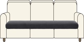 Deconovo Sofabezug haltbar Sitzkissenbezug elastisch weich Sofasitzbezug M&ouml;belschutz haltbar, 3-Sitzer(157 * 55 * 20cm), Grau