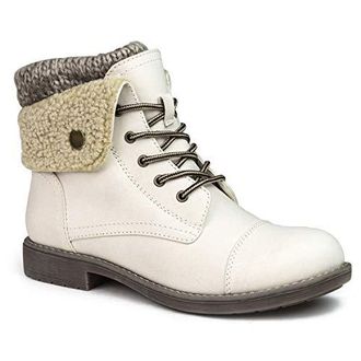 White Mountain Womens Duena Hiking Style Boot, Winter White/Burn/Fab/Fleece, 7.5 M