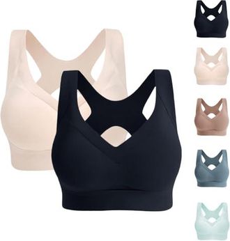 Generic Zoeshape - Soutien-gorge de levage et de fa&ccedil;onnage puissant pour femme, respirant, anti-affaissement, sans fil, sans couture, 2 pi&egrave;ces - E, 3XL