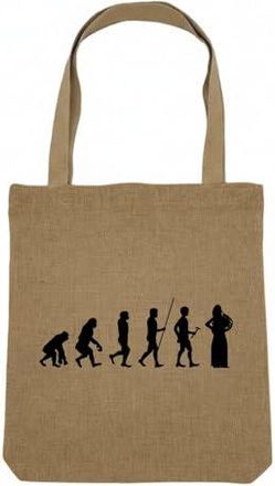 Fabulous Sac Shopping Tote Bag Aspect Lin - Evolution Cor Fran&ccedil;ais Musique Instrument Musicien - Sac de Courses Toile Epaisse 360g Beige Naturel Cabas Port&eacute; Ep