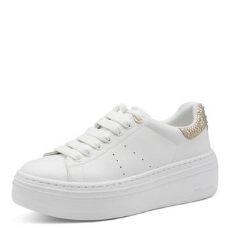 Tamaris Femme Damen Sneaker Low 1-23755-45 Basket, Blanc/Champagne, 36 EU