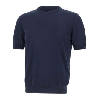 Gran Sasso Crew Strickware - - Knitwear - Herren - Blau - 5XL