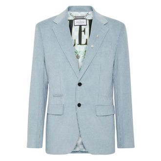Philipp Plein Velvet Gabardine Blazer Flicky Fit - - Jackets - Herren - Blau - L