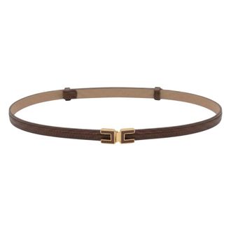 Elisabetta Franchi unisex, Accessoires, Brun, Taille: S Ceinture fine en cuir