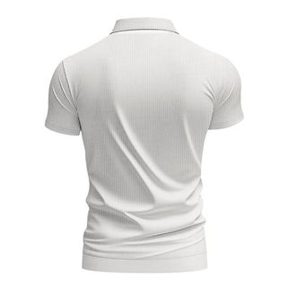 Generic T-shirt pour homme avec col en V, manches courtes, d&eacute;contract&eacute;, &eacute;l&eacute;gant, pour les vacances &agrave; la plage, l&eacute;t&eacute;, hippie, Blanc., XXL