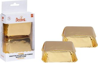 Decora 0339890 Mini-Plumcake-Förmchen, Bequem zum Backen, Präsentieren und Verschenken von Mini-Plumcakes, Hitzebeständig bis 180°C, Hergestellt in Italien, 