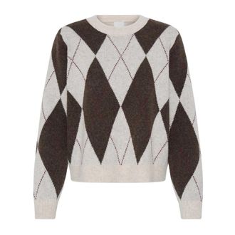 Ichi Rundhals-Strickpullover - - Knitwear - Damen - Mehrfarbig - 2XL