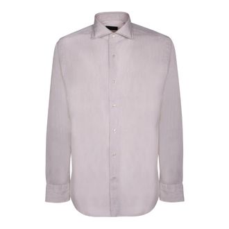 Dell'Oglio Lang&auml;rmeliges Baumwollhemd - - Shirts - Herren - Rosa - 2XL