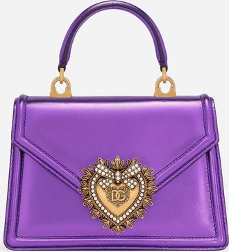 Dolce & Gabbana Henkeltasche Devotion Klein - Frau Schulter- Und Umhängetaschen Violett Leder Onesize