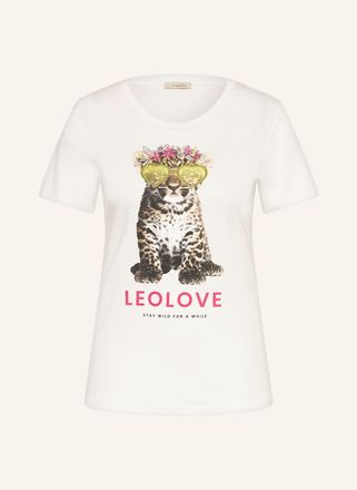 Lilienfels Lilienfels T-Shirt Leo Love Mit Schmucksteinen weiss