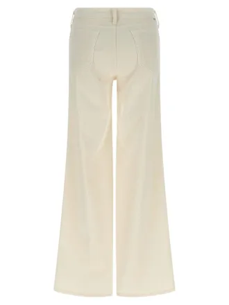 Mother Twister Sneak Trousers - Cream