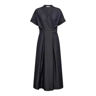 Co'Couture Femme, Robes, Bleu, Taille: 38 FR Robe portefeuille