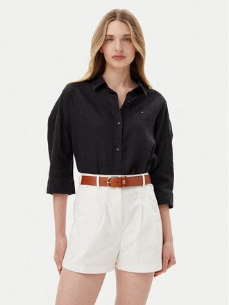 Tommy Hilfiger Hemd WW0WW46169 Schwarz Loose Fit