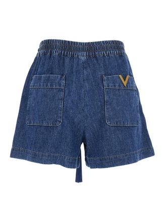 Valentino Womens Shorts - Blue Cotton
