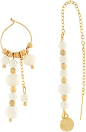 Dansk Copenhagen Audrey In:store Boucle doreille multi-perles & cha&icirc;ne - Femme - Accessoires - Jaune - Taille: ONE Size