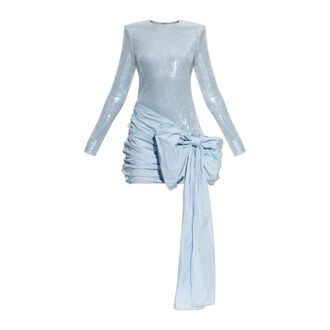 Rotate Rotate Birger Christensen, Femme, Robes, Bleu, Taille: 42 FR Robe &agrave; sequins avec d&eacute;coratif