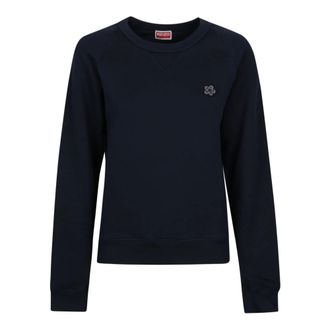 Kenzo Femme, Sweatshirts et sweats &agrave; capuche, Bleu, Taille: 36 FR Boke Flower Crest Classic SweaT-shirt