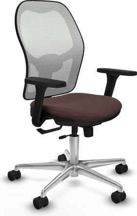 Piqueras y Crespo Stuhl aus Netzstoff mit 3D-Armen, h&ouml;henverstellbare Lendenwirbelst&uuml;tze, ausgestattet mit Syncro/Traslack und eingespritztem Schaum. Mit Rollen von 65 