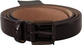 Dolce & Gabbana Lackleder-G&uuml;rtel mit Logo-Metallschlie&szlig;e - - Accessories - unisex - Schwarzk - ONE SIZE