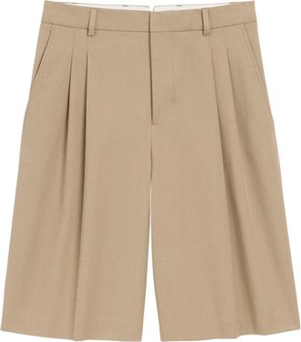 Ami Homme, Shorts, Beige, Taille: W42 Short Bermuda Large Taille Basse Avec Deux Pinces