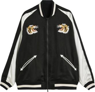 TAION Taion, Homme, Vestes, Noir, Taille: XL Giacca Varsity Reversibile Jpn Ska