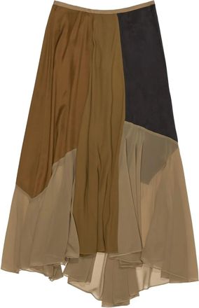 Bimba & Lola jupe volantée à design patchwork - Marron