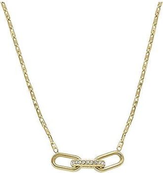 Fossil Collier pour femme Heritage D-Link en acier inoxydable doré, JF04523710