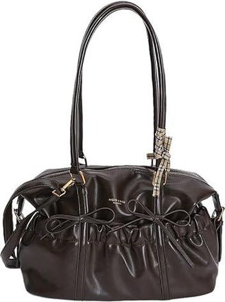 Generic Sac &agrave; bandouli&egrave;re pliss&eacute; en cuir synth&eacute;tique tendance avec sac &agrave; main sous les bras pour femme, travail, shopping, voyage, quotidien, caf&eacute;, 330.00 x 2