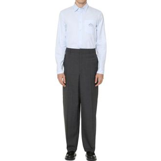 Prada Mens Blue Cotton Dress Shirt