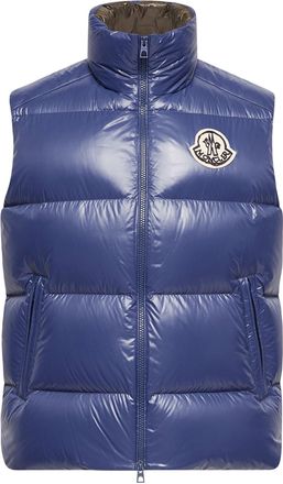 Moncler Moncler Belice Down Gilet, Men, Blue, Size: 0