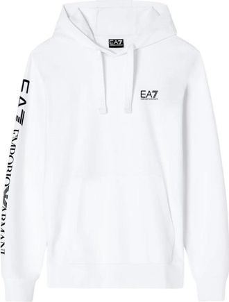 Emporio Armani Emporio Armani Ea7, Homme, Sweatshirts et sweats &agrave; capuche, Blanc, Taille: L Logo Series Sweat &agrave; capuche