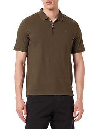 Jack & Jones T-Shirt uni à col de Chemise pour Homme, Grape Leaf, M