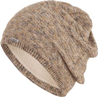 Faera Winterm&uuml;tze M&uuml;tze Damen meliert warm gef&uuml;ttert Fleece-Futter Winter Herbst M&uuml;tze Strickm&uuml;tze Beanie One-Size 56, Farbe:Braun