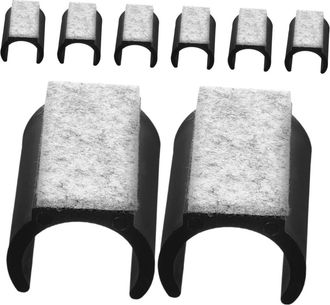 DOITOOL 8 Stück Teiliges U förmige Stuhlbeinkappen mit Wollfilz rutschfest und Kratzschützend Möbelbodenschoner für Hartholzböden Geräuschloser Schutz für Sch