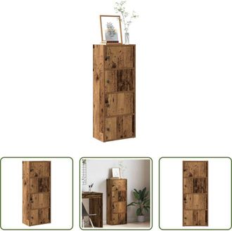 vidaXL B&uuml;cherregal Altholz - B&uuml;cherregal Altholz-Optik 40x24x102 cm Holzwerkstoff