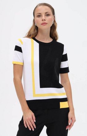 Passioni T-Shirt im Color Block-Design