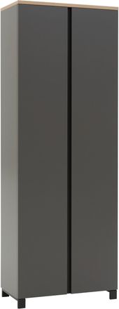 Dieter Knoll Collection Garderobenschrank Dieter Knoll, Grau, Eiche, Holzwerkstoff, Balkeneiche, furniert, 1 F&auml;cher, 70x193x37 cm, Made in Germany, Typenauswahl, Garderobe, G