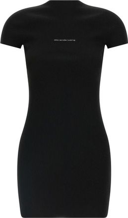 Alexander Wang Femme, Robes, Noir, Taille: 40 FR Jacquard Logo Mini Dress