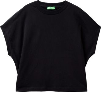 Benetton Damen 3096D1071 T-Shirt, Schwarz, X-Small