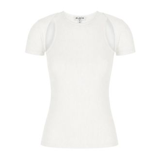 Alaia T-Shirt - - Tops - Damen - Wei&szlig; - XS