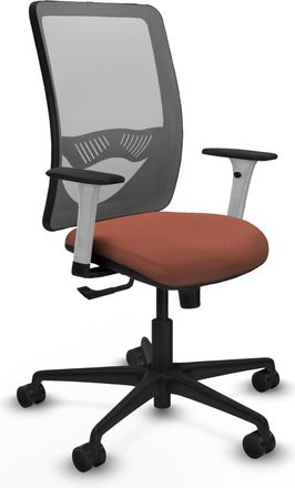 Piqueras y Crespo B&uuml;rostuhl Zulema mit wei&szlig;en und schwarzen Armlehnen, h&ouml;henverstellbare Lendenwirbelst&uuml;tze, ausgestattet mit Sincro 3 Positionen und Schneideschaum, Gr