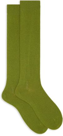 Gallo Gallo, Femme, Sous-v&ecirc;tements, Vert, Taille: ONE Size Longues Chaussettes Unies en Cachemire