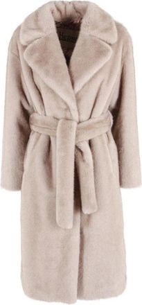Herno Femme, Manteaux, Beige, Taille: 40 FR Eco Fur Coat