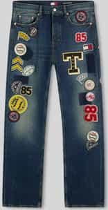 Tommy Jeans Straight Fit Jeans mit auff&auml;lligen Patches