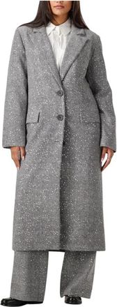 ALIX The Label Pailletten Lang Blazer f&uuml;r Damen - - Coats - Damen - Grau - XS