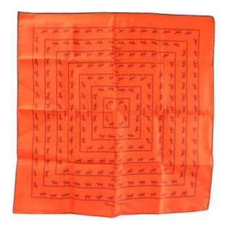 Herm&egrave;s Mouchoir Pre-owned - Femme - Pre-owned - Orange - Taille: ONE Size