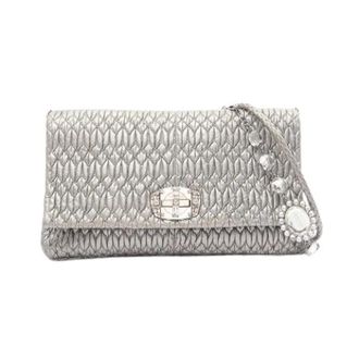 Miu Miu Sac &agrave; bandouli&egrave;re 2 en 1 Pre-owned en cuir Nappa Crystal - Femme - Pre-owned - Gris - Taille: ONE Size